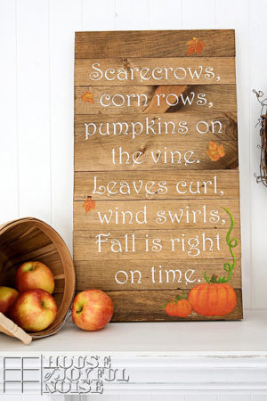 A Custom Fall Decor Sign