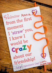 Printable Valentines (free): Crazy Straws, Socks and Guitar Picks