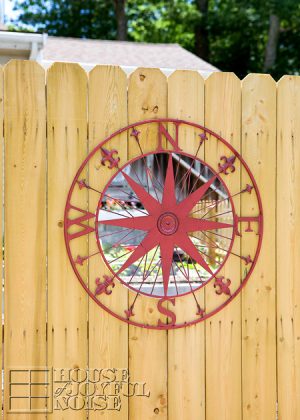 A Privacy Fence with an Eclectic Decorative Flair